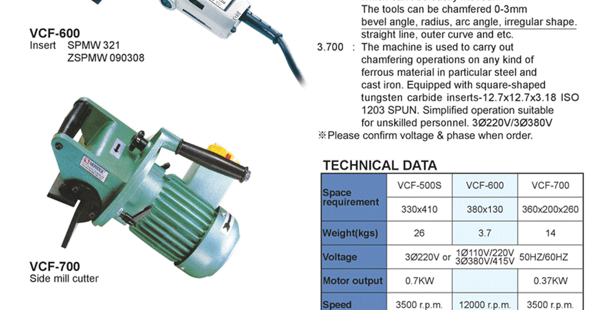 Máy vát mép cầm tay Vertex VCF-700 | VINACOMM