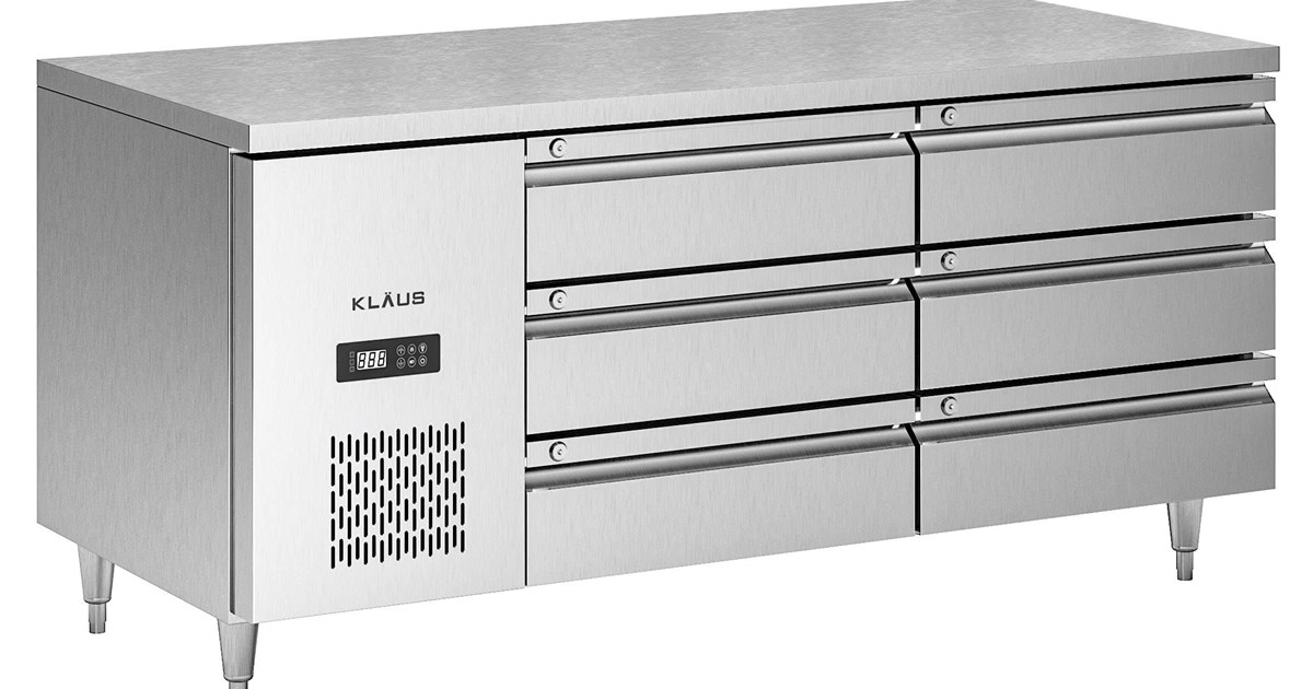 Bàn mát inox 6 ngăn kéo Klaus KDC-2.1-2W | VINACOMM